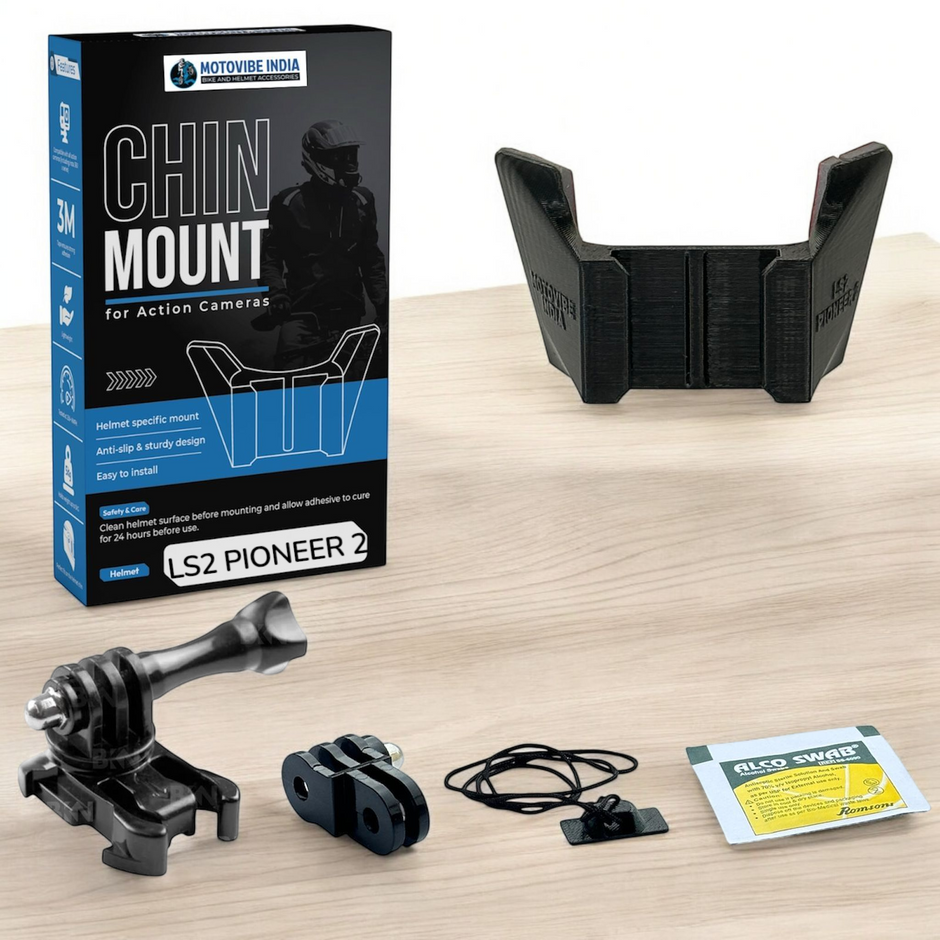 LS2 Helmet Chin Mount for Action Cams | MotoVibeIndia